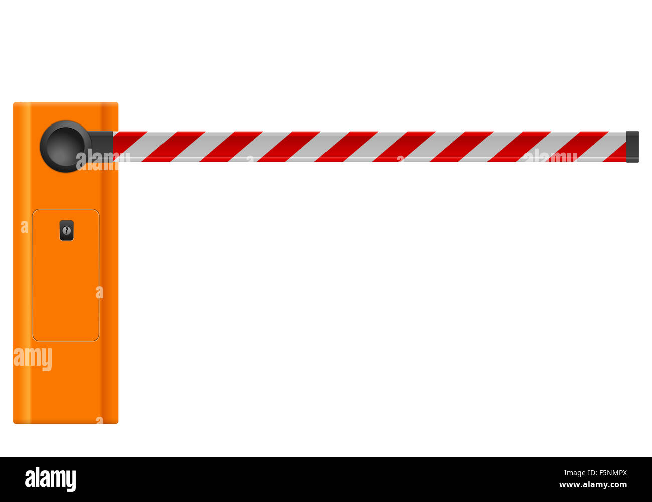 Barrier on a white background Stock Photo - Alamy