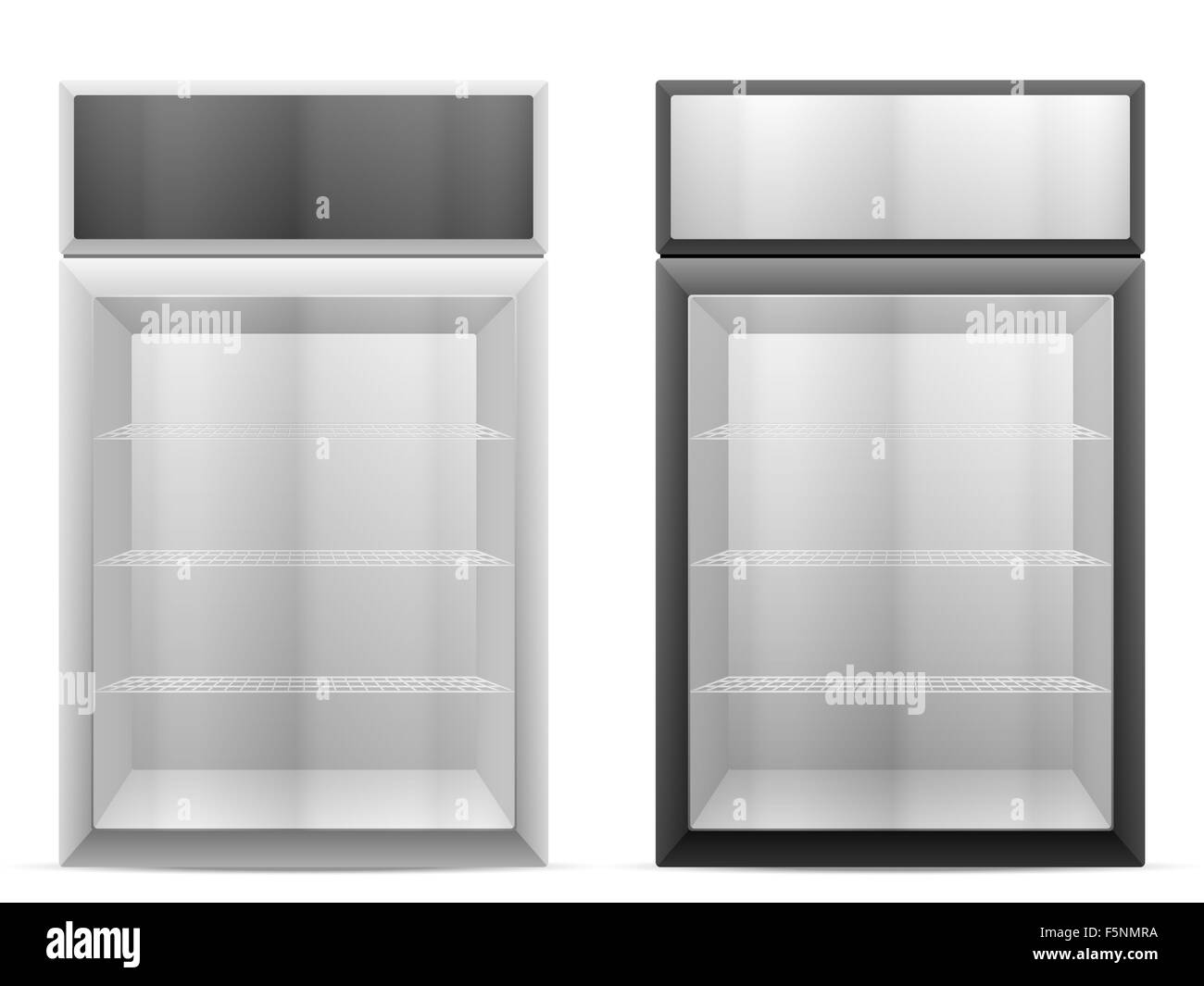 Display fridge on a white background Stock Photo - Alamy