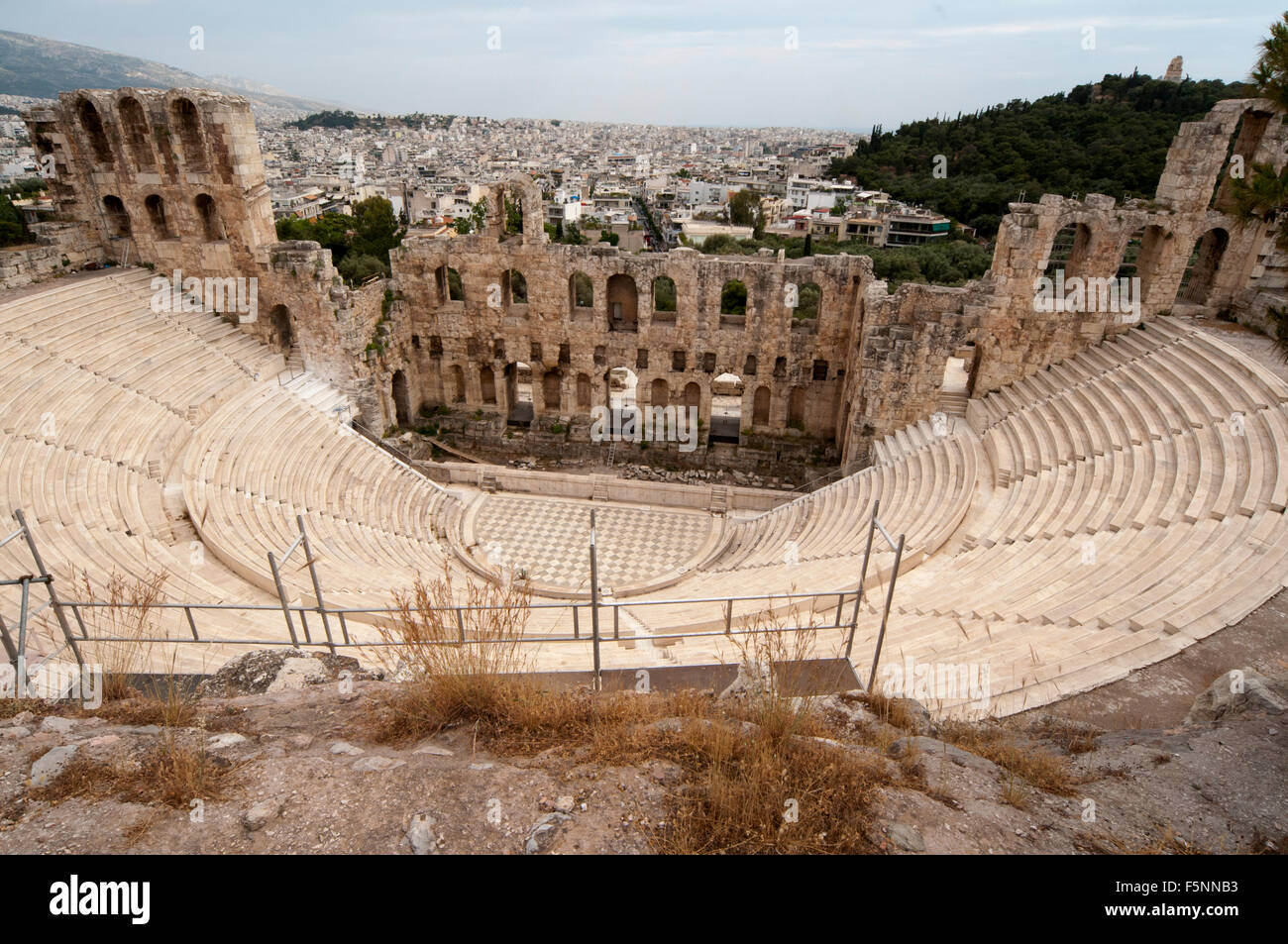 The Odeon of Herodes Atticus is a Roman style theater built in 161 AD ...
