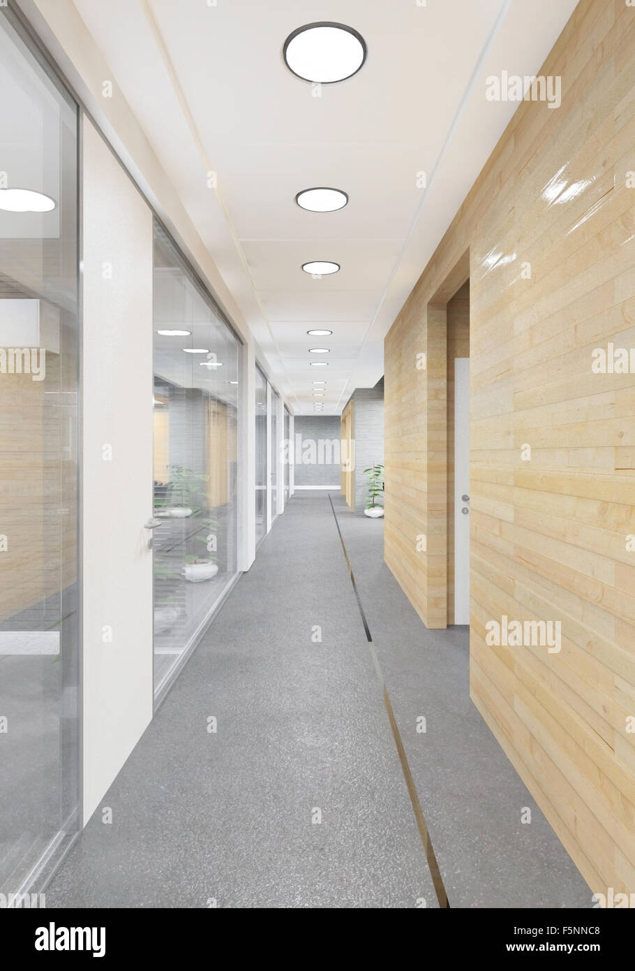 corridor of modern office building Stock Photo - Alamy