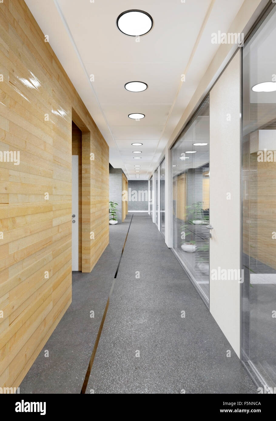 corridor of modern office building Stock Photo - Alamy