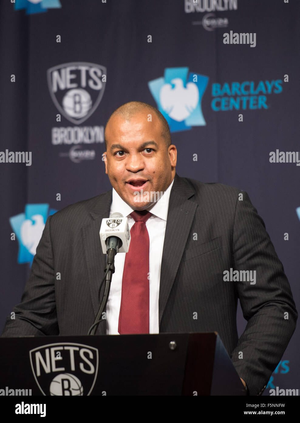 New York, NY, USA. 6th Nov, 2015. MALCOLM TURNER speaks as the Brooklyn ...