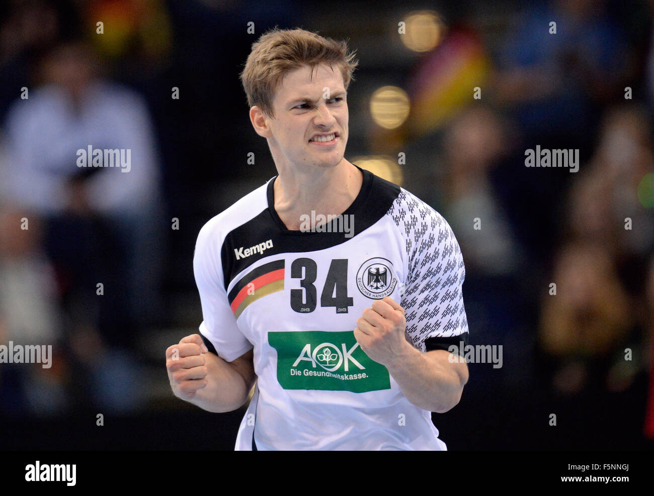 Hamburg, Germany. 07th Nov, 2015. Germany's Rune Dahmke celebrates ...