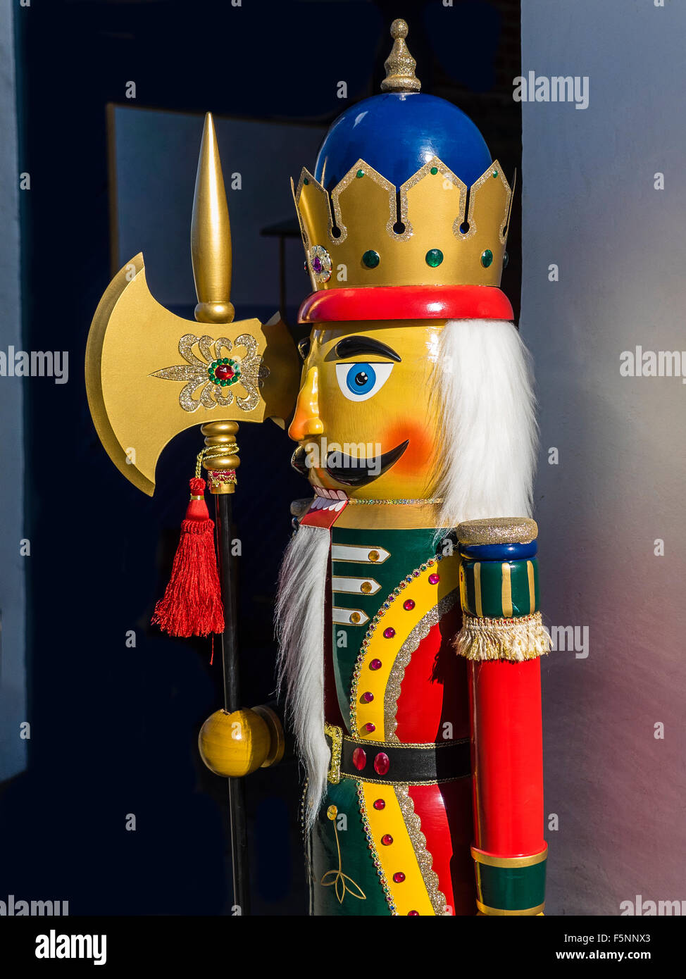 Large nutcracker soldier standing outside a shop in the Funk Zone in ...