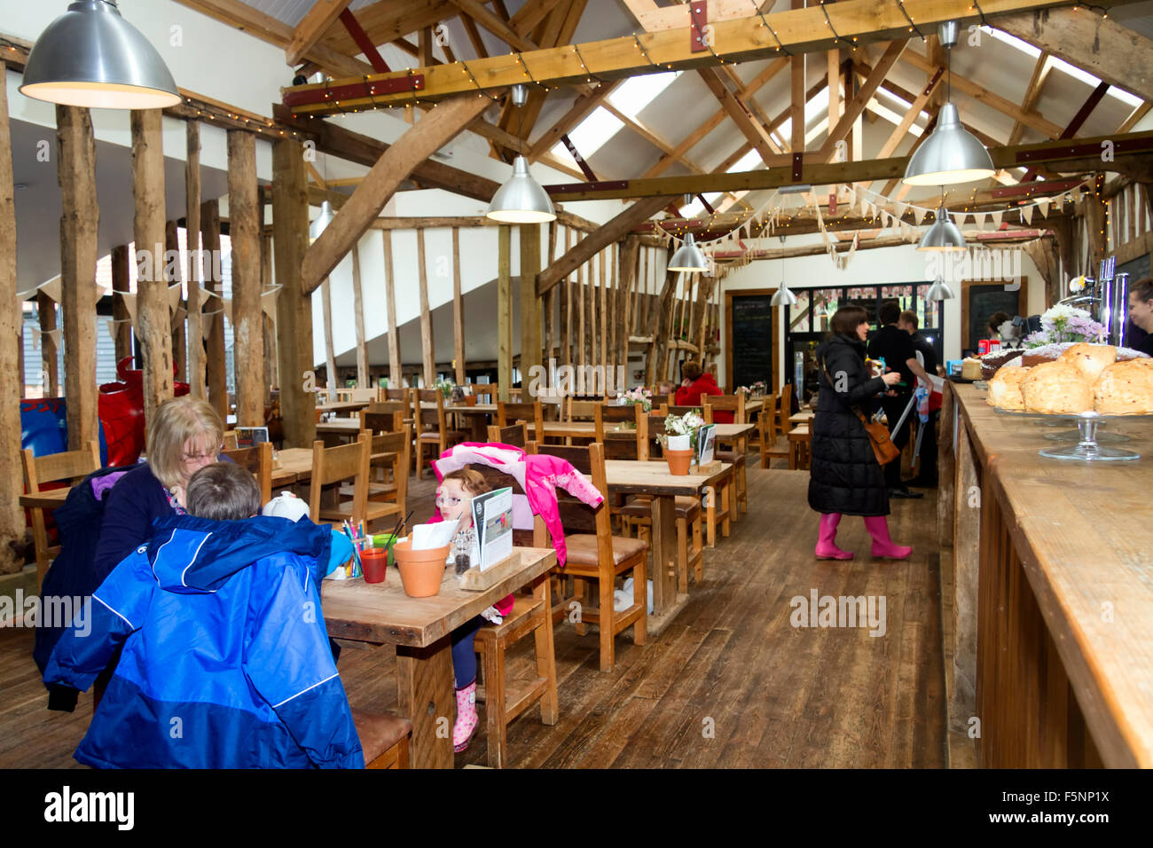 Restaurant interior, Jimmy's Farm, Wherstead, Ipswich, Suffolk, UK ...