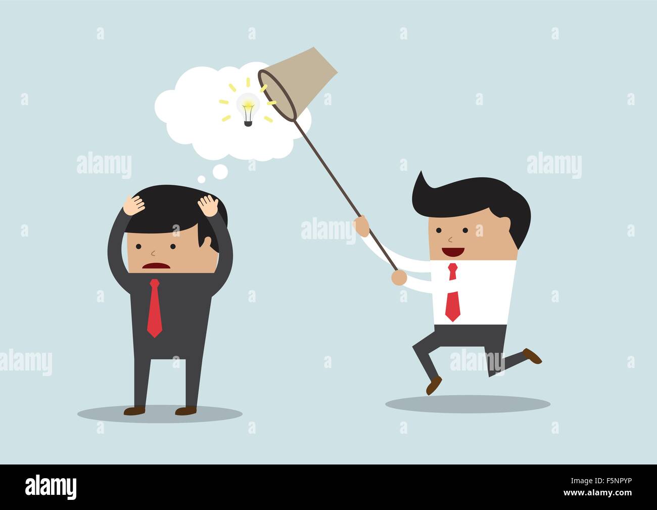 Business man stealing idea, Steal idea concept, VECTOR, EPS10 Stock ...