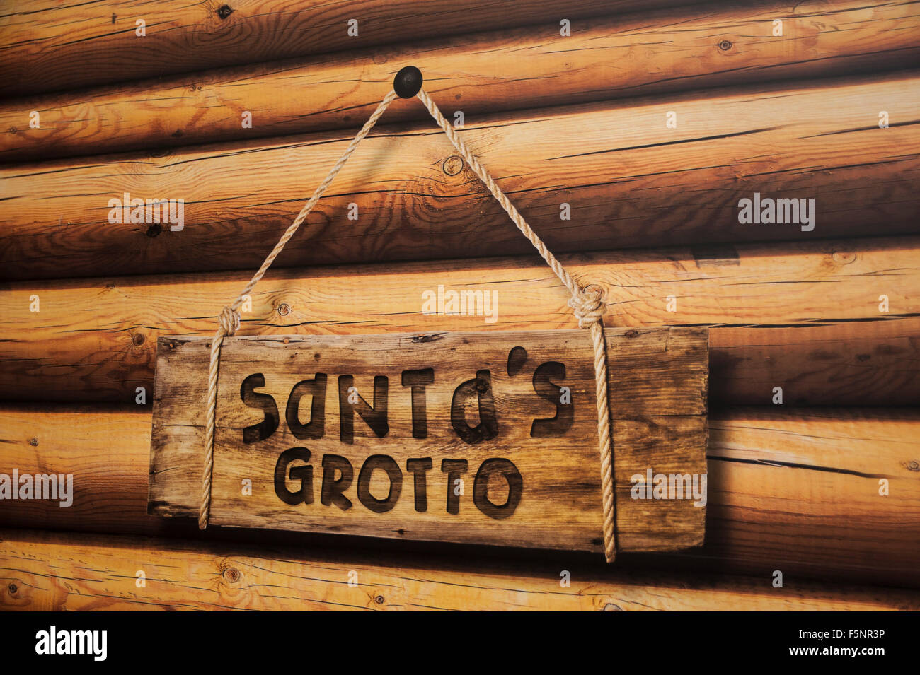 Santas grotto sign hi-res stock photography and images - Alamy