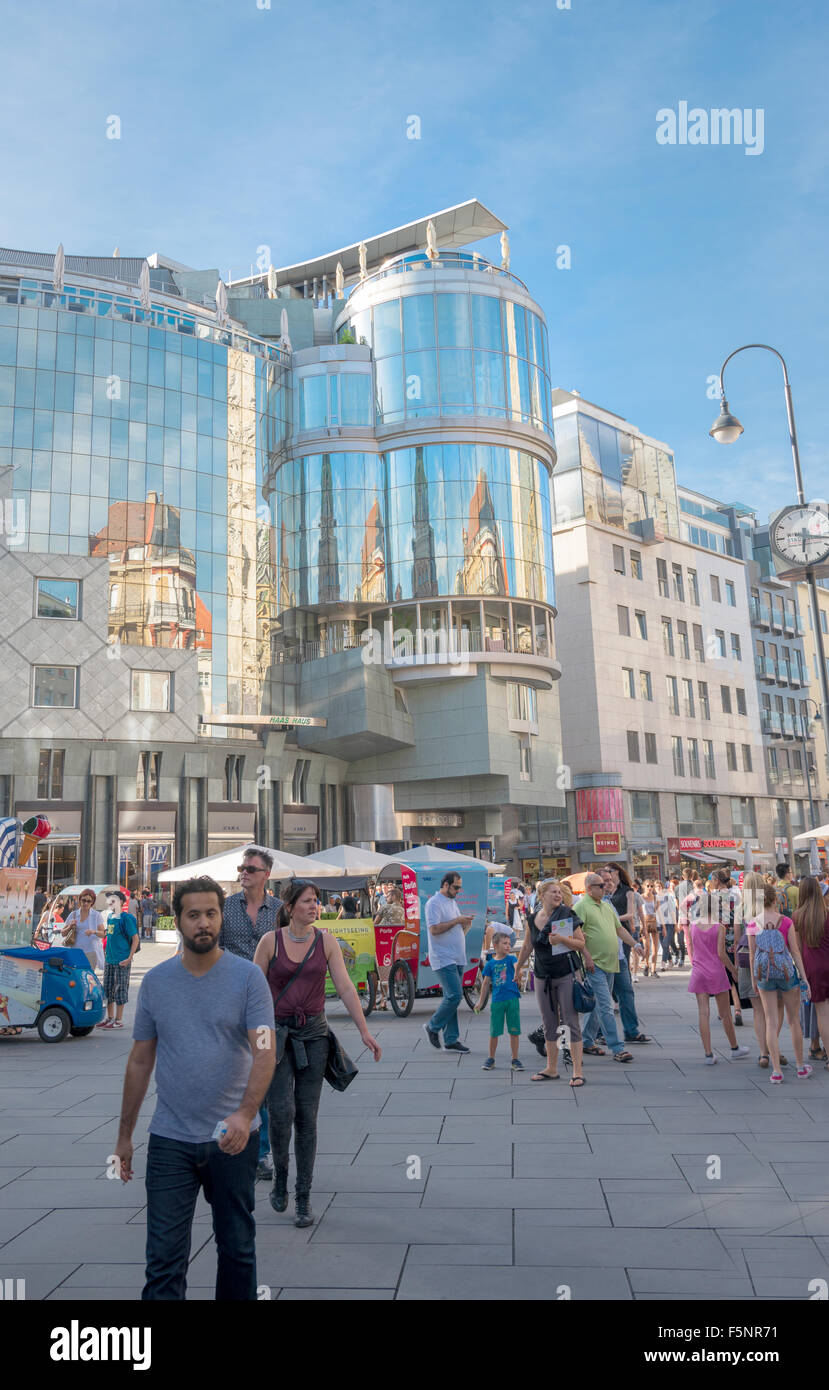 WIEN - AUGUST 1: exterior of skyline cafe is located on top floor 7 of ...