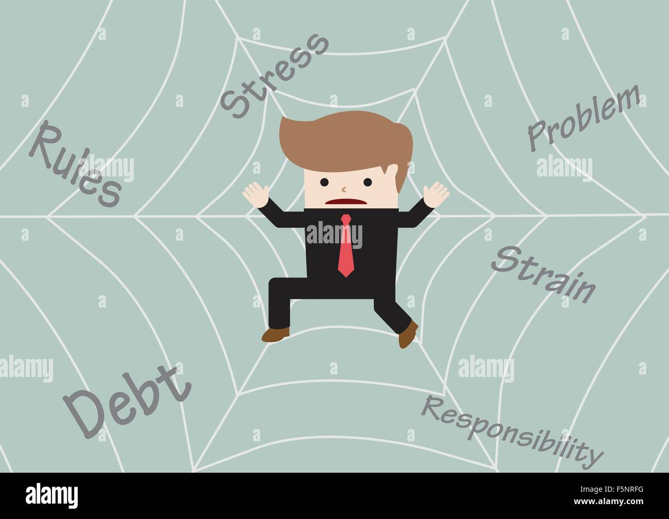 Trapped on the web Stock Vector Images - Alamy