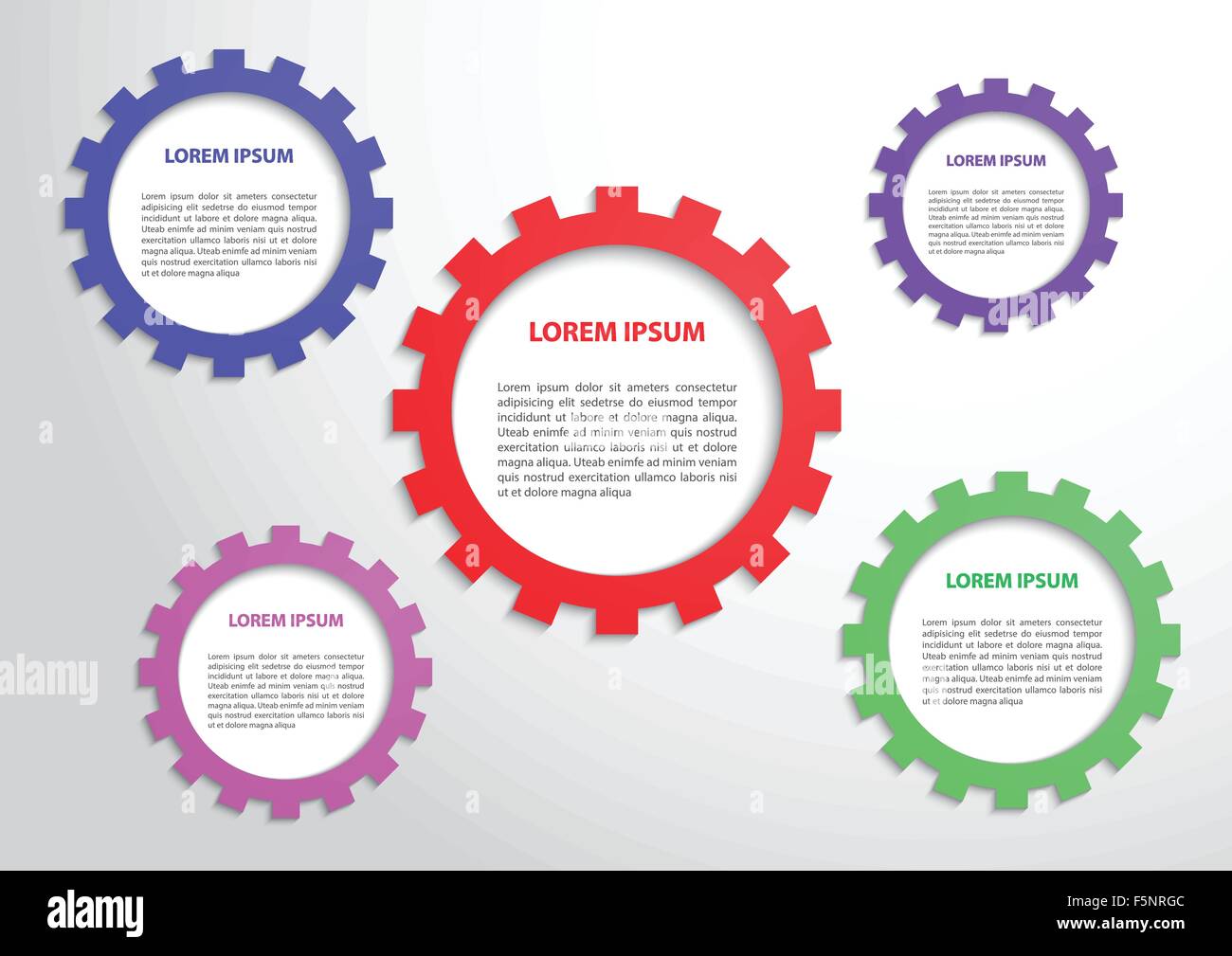 Color gears infographics background, VECTOR, EPS10 Stock Vector Image ...