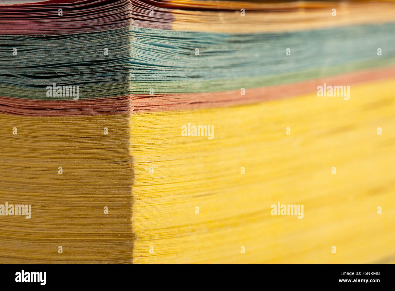 Close-up abstract view of yellow pages book Stock Photo - Alamy