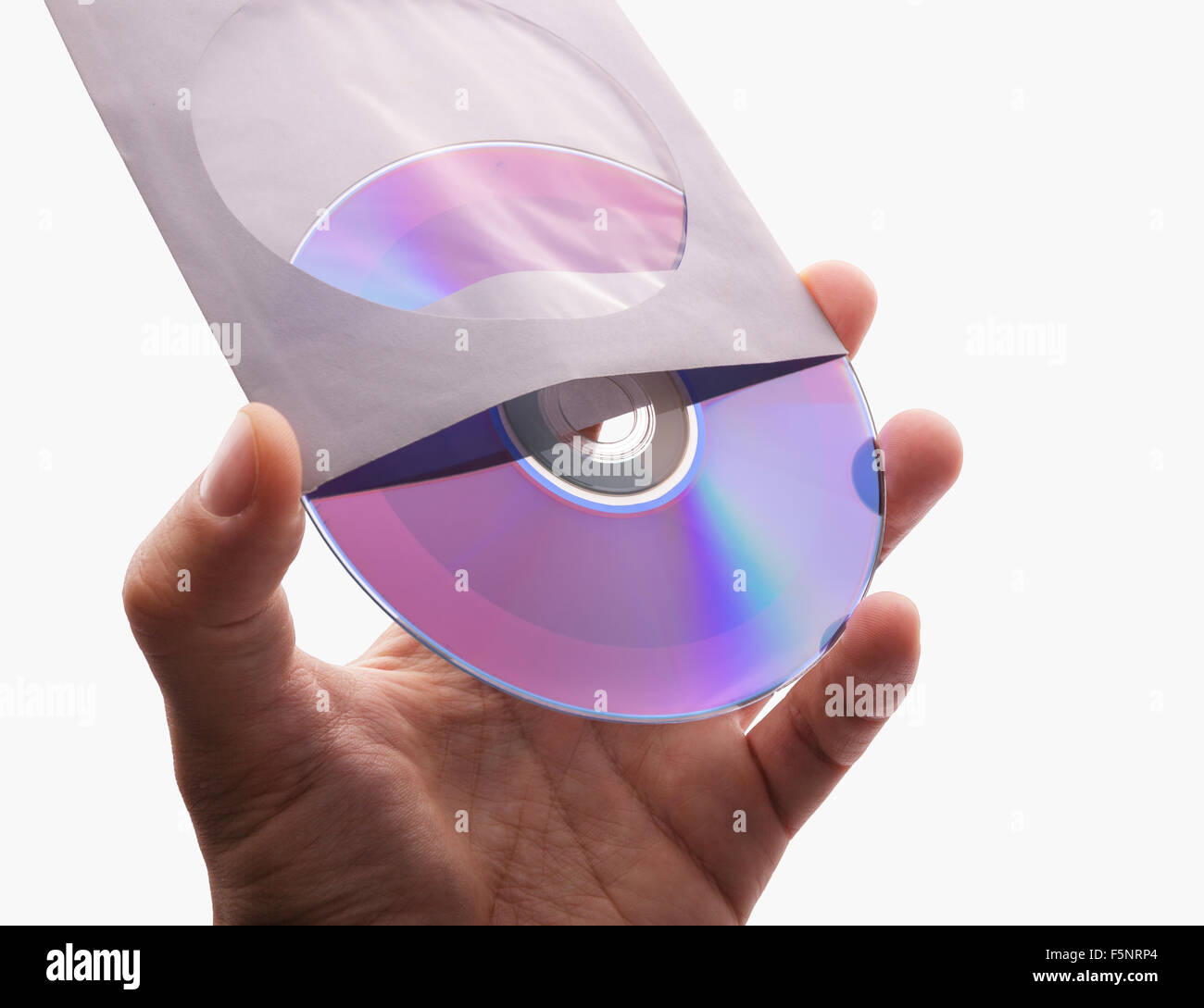 hand holding white blank CD DVD disk Stock Photo - Alamy