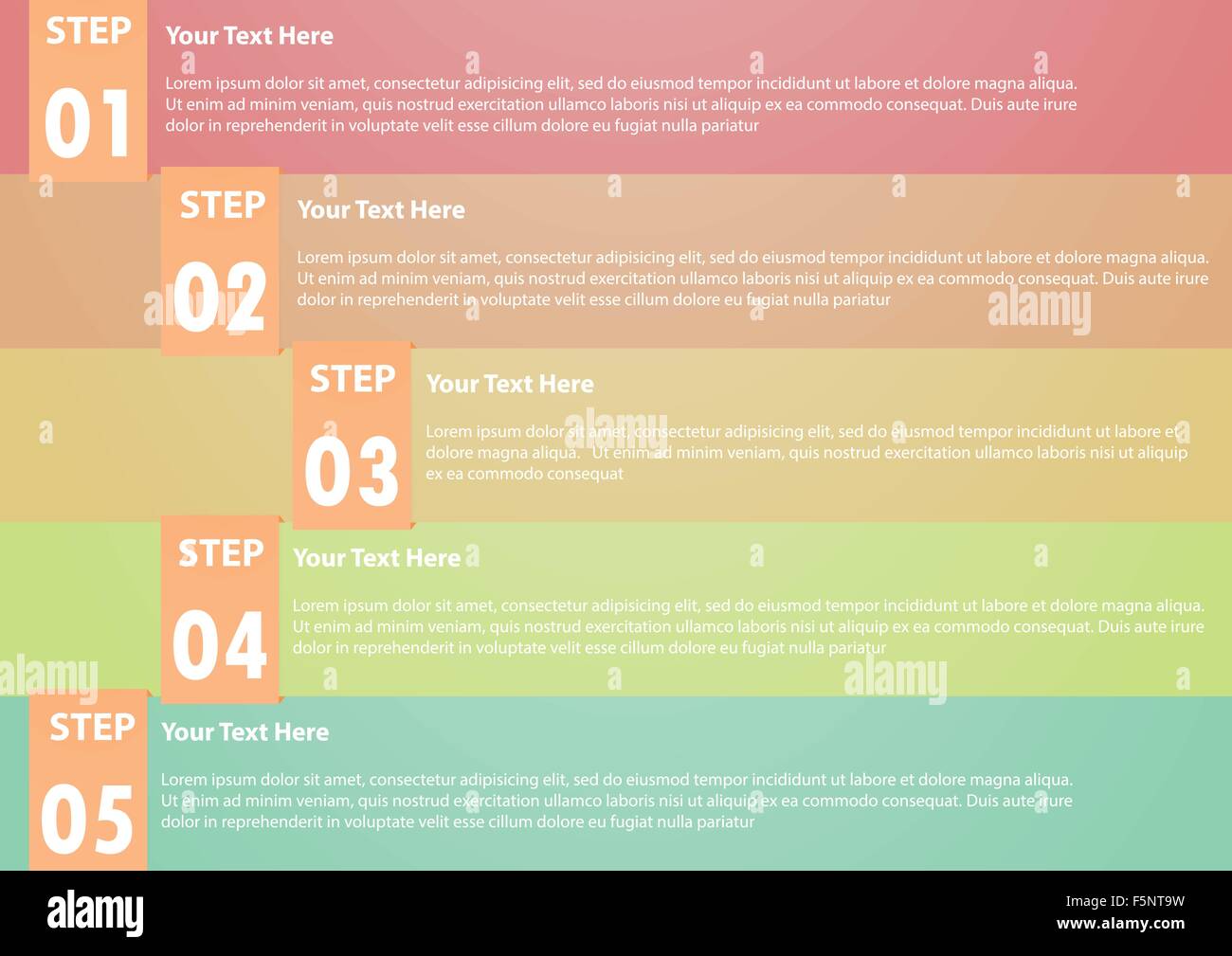 Five step infographics background, VECTOR, EPS10 Stock Vector Image ...