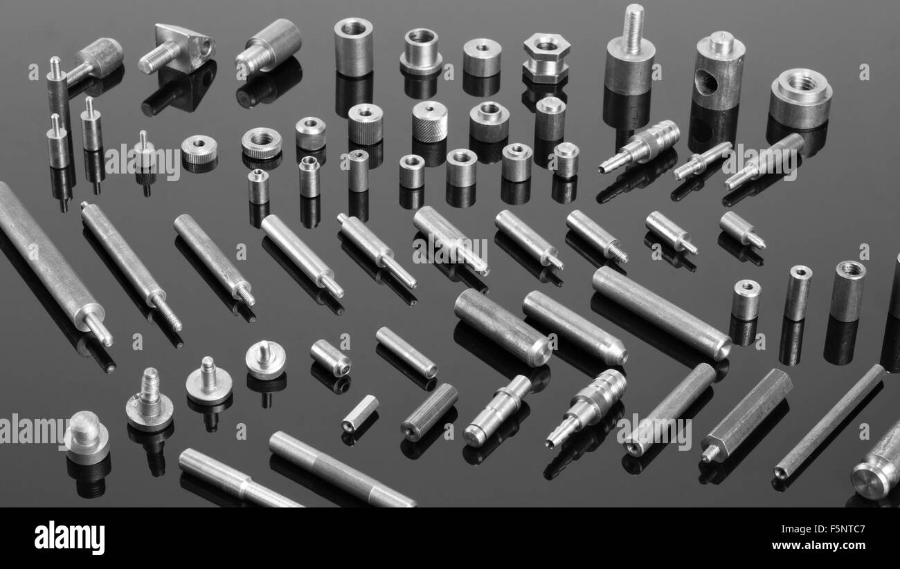 Set of mechanical spare parts Stock Photo - Alamy