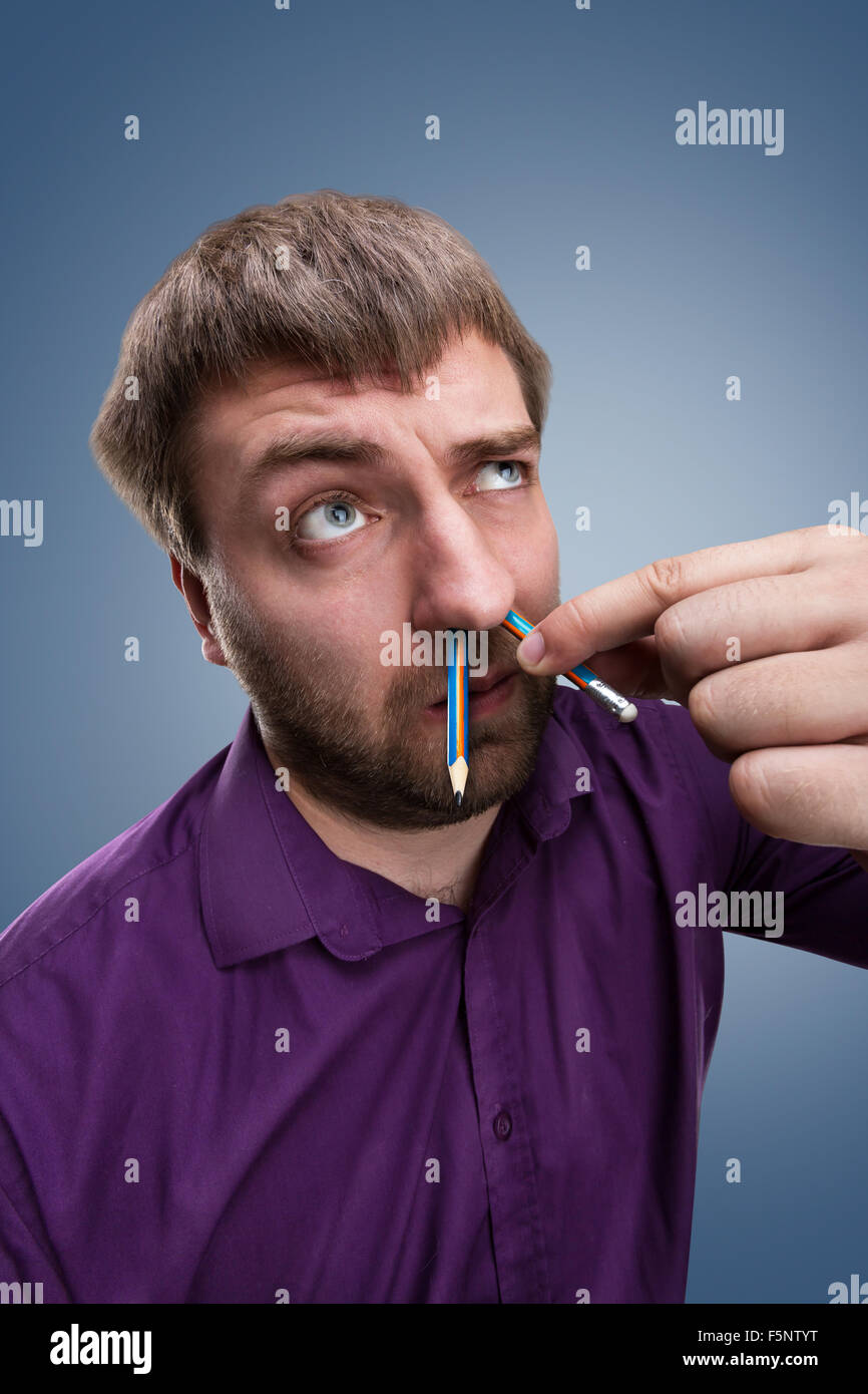 Moustache nose hi-res stock photography and images - Alamy