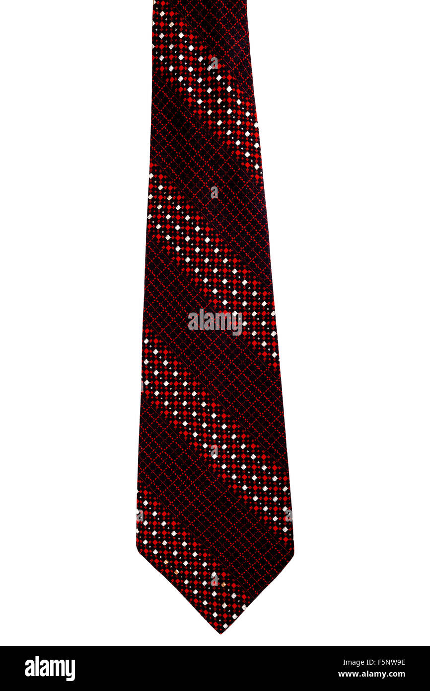 Vintage red tie isolated on white background Stock Photo - Alamy