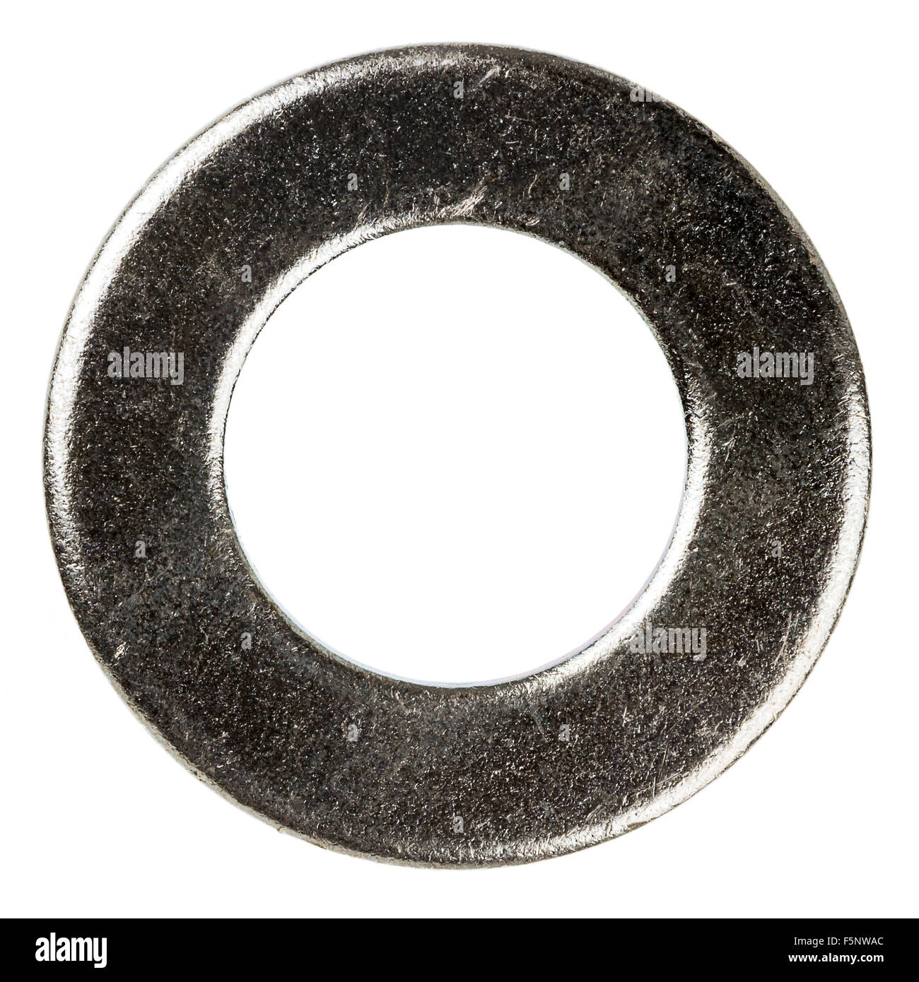 Old grungy metal washer isolated on white background Stock Photo - Alamy
