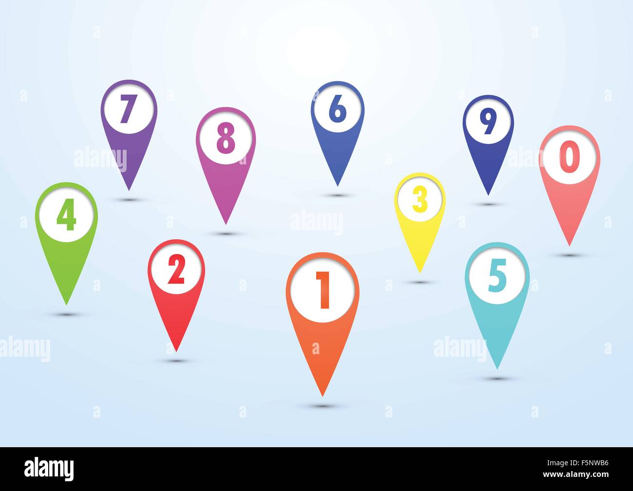 Set of colorful mapping pins, VECTOR, EPS10 Stock Vector Image & Art ...