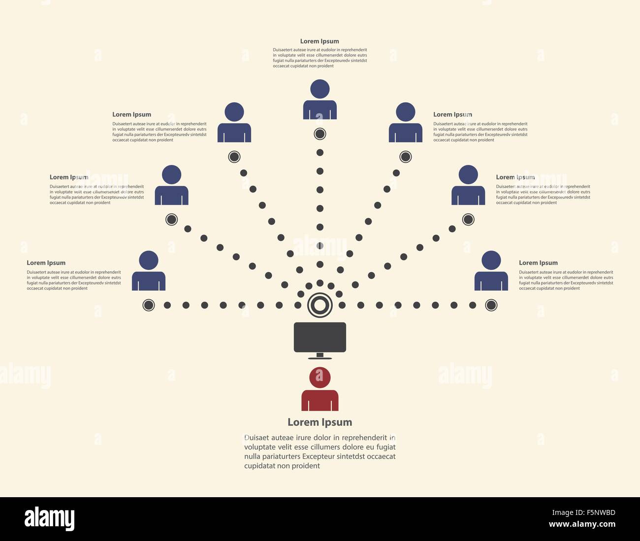 Social network infographic template, VECTOR, EPS10 Stock Vector Image ...