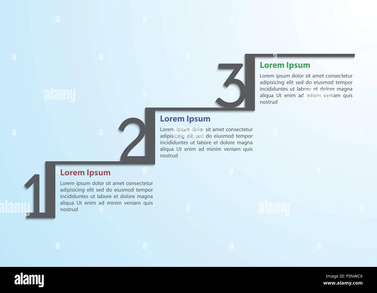 Step by step infographic template, VECTOR, EPS10 Stock Vector Image ...