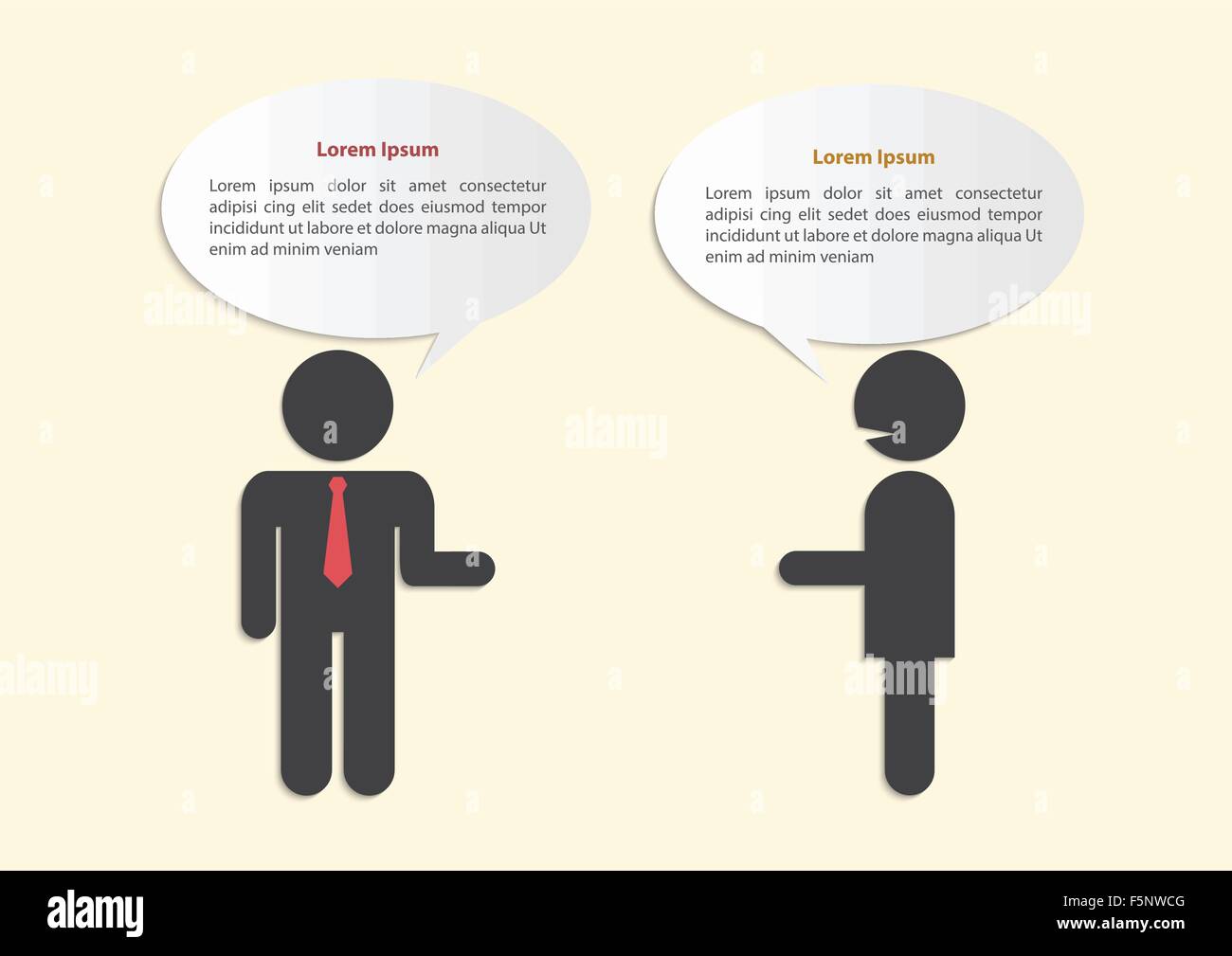 Conversation two people Stock Vector Images - Alamy