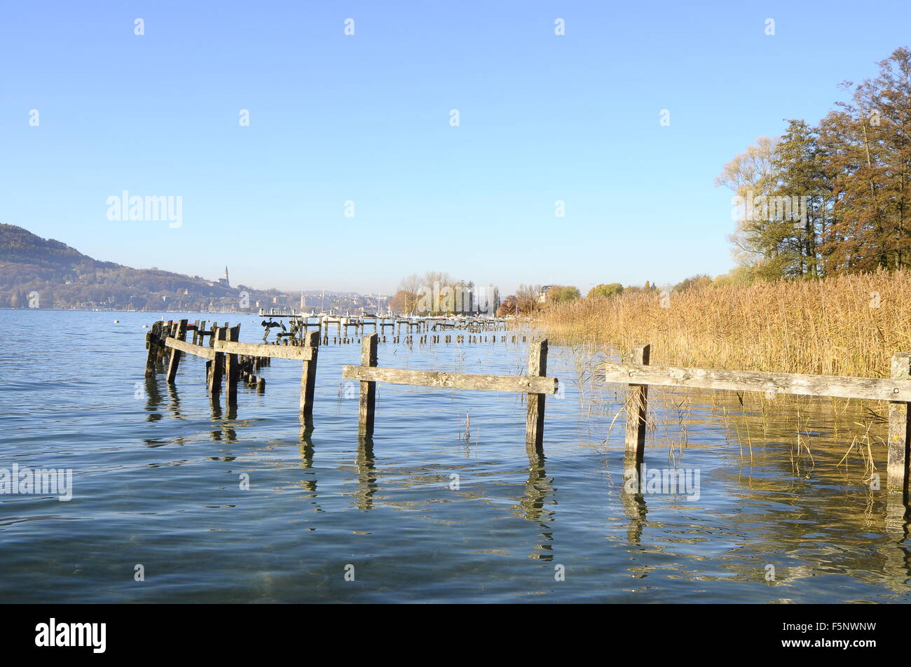 Landscape of Annecy lake during fall time in France Stock Photo - Alamy