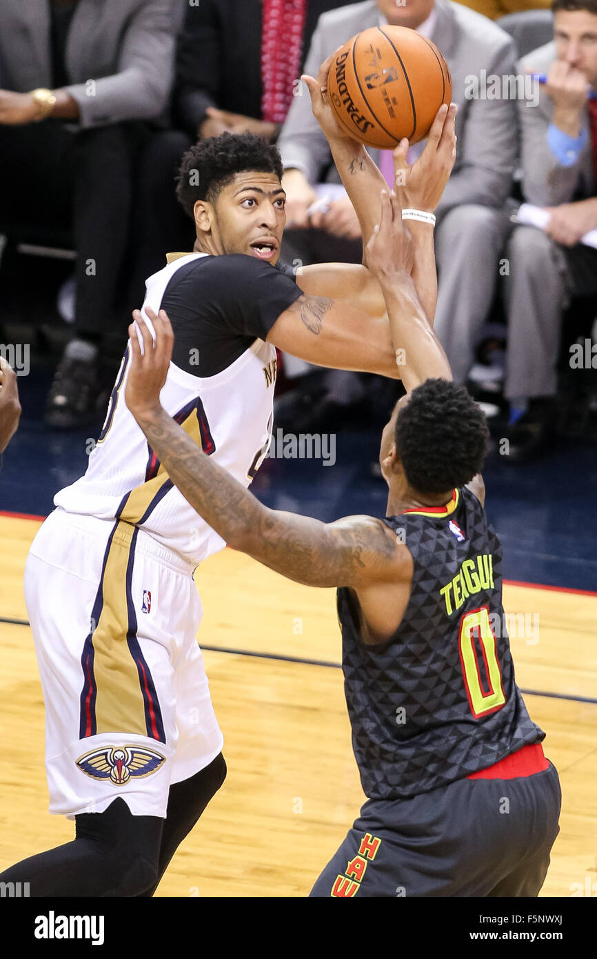 New Orleans, LA, USA. 6th Nov, 2015. Atlanta Hawks guard Jeff Teague (0 ...