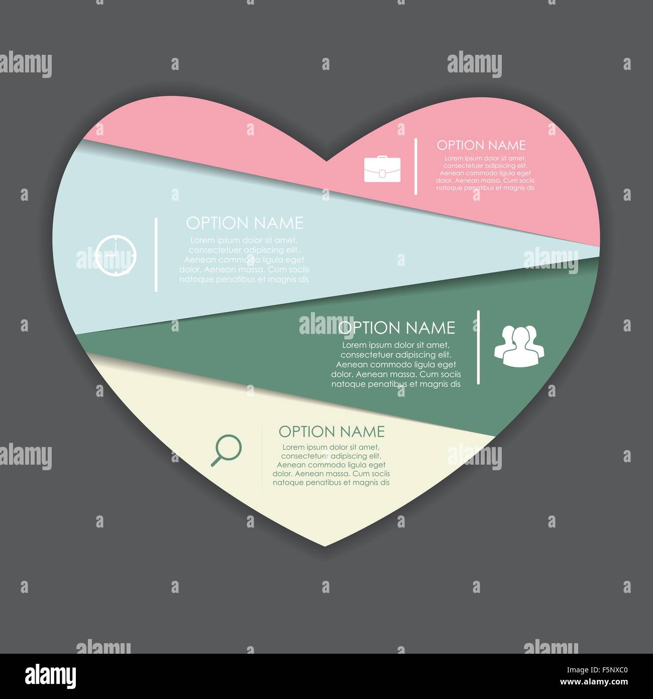 Infographic Heart Templates for Business Vector Illustration Stock ...