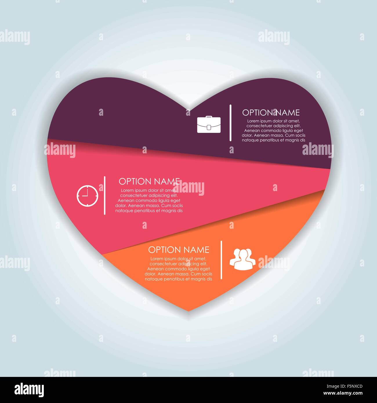 Infographic Heart Templates for Business Vector Illustration Stock ...