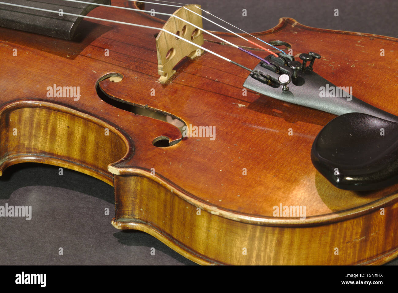 Close-up of an old violin Stock Photo - Alamy