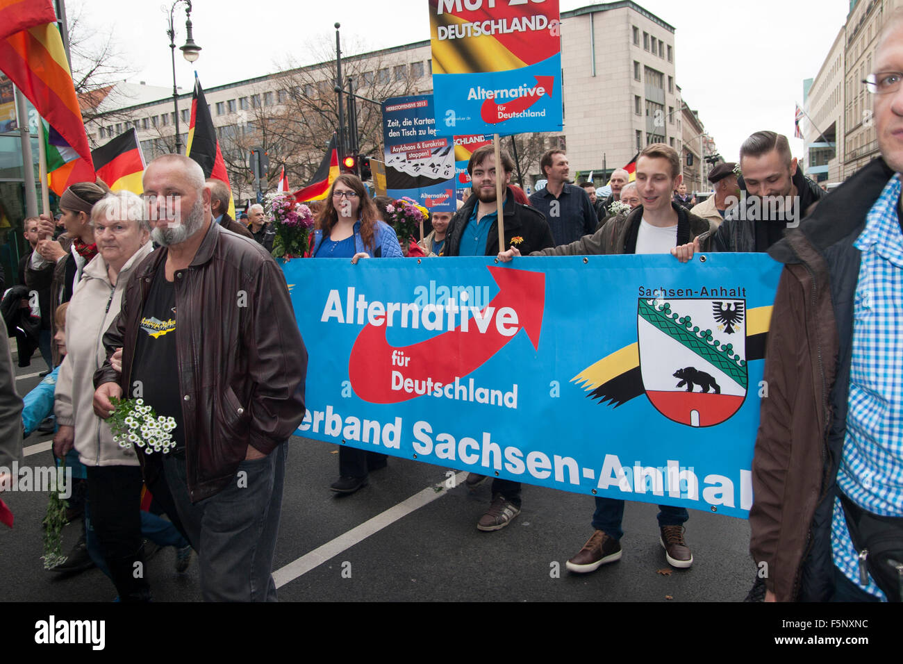 Berlin, Germany. 07th Nov, 2015. Demonstration by German party AfD in ...