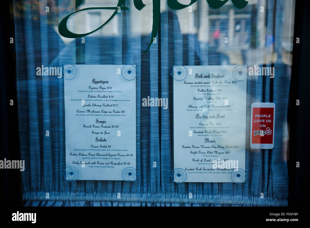 Menu bijou restaurant hi-res stock photography and images - Alamy