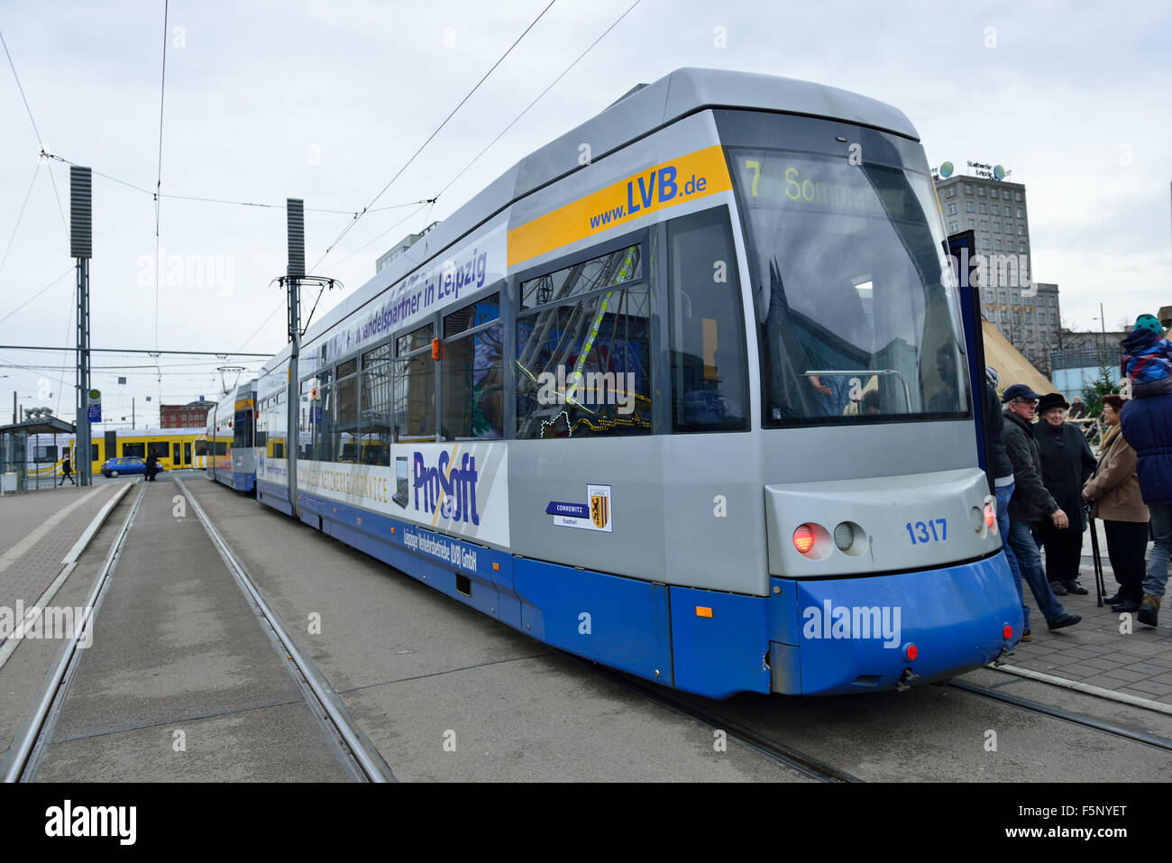 Leipzig electric tram hi-res stock photography and images - Alamy