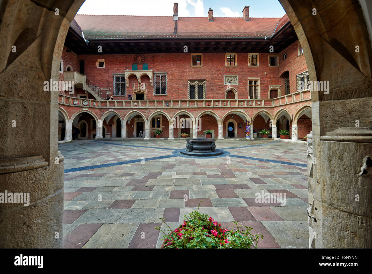 Courtyard of the Collegium Maius, Jagiellonian University, Cracow ...