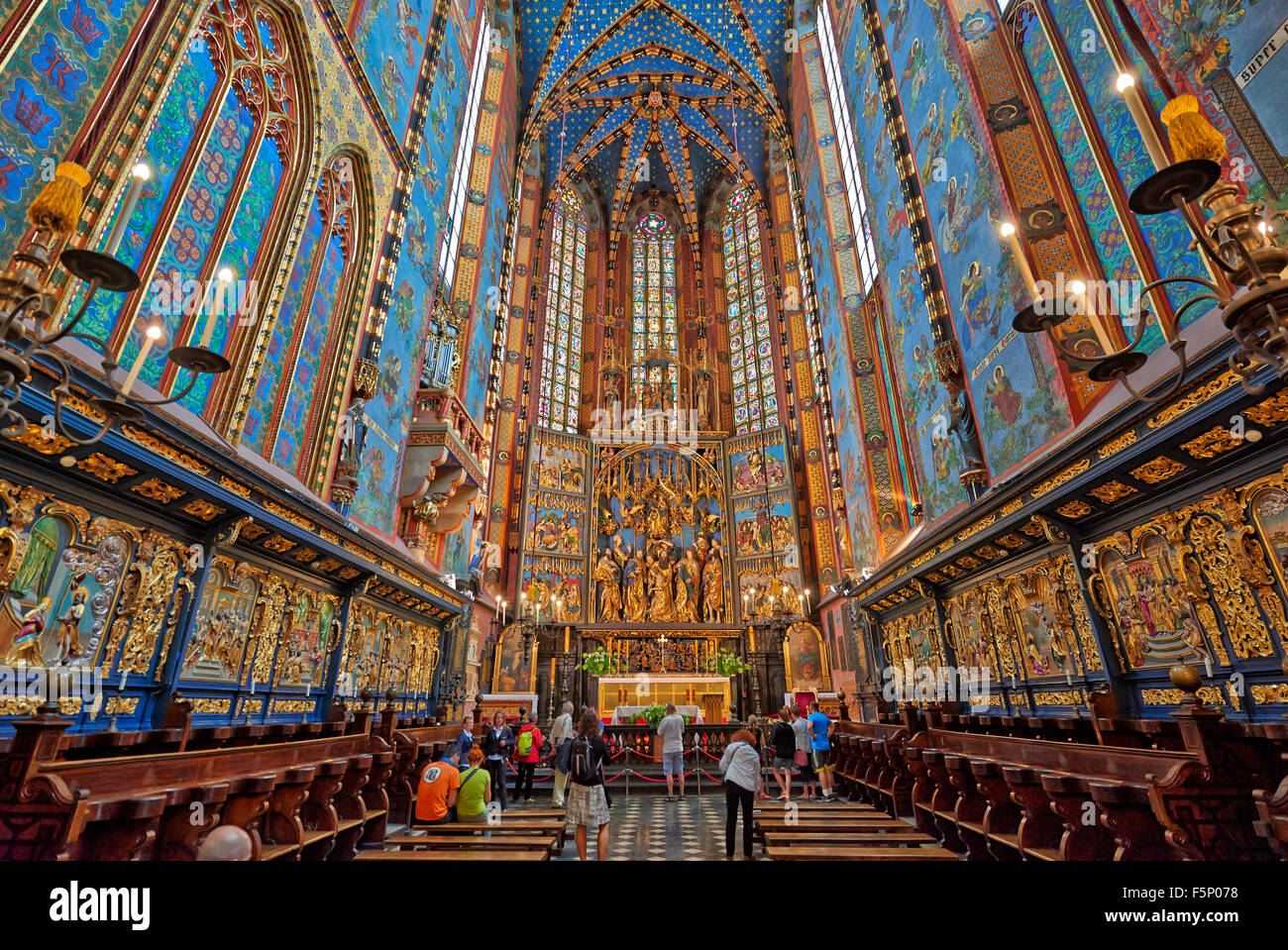 Krakow st mary’s basilica altar stoss hi-res stock photography and images - Alamy