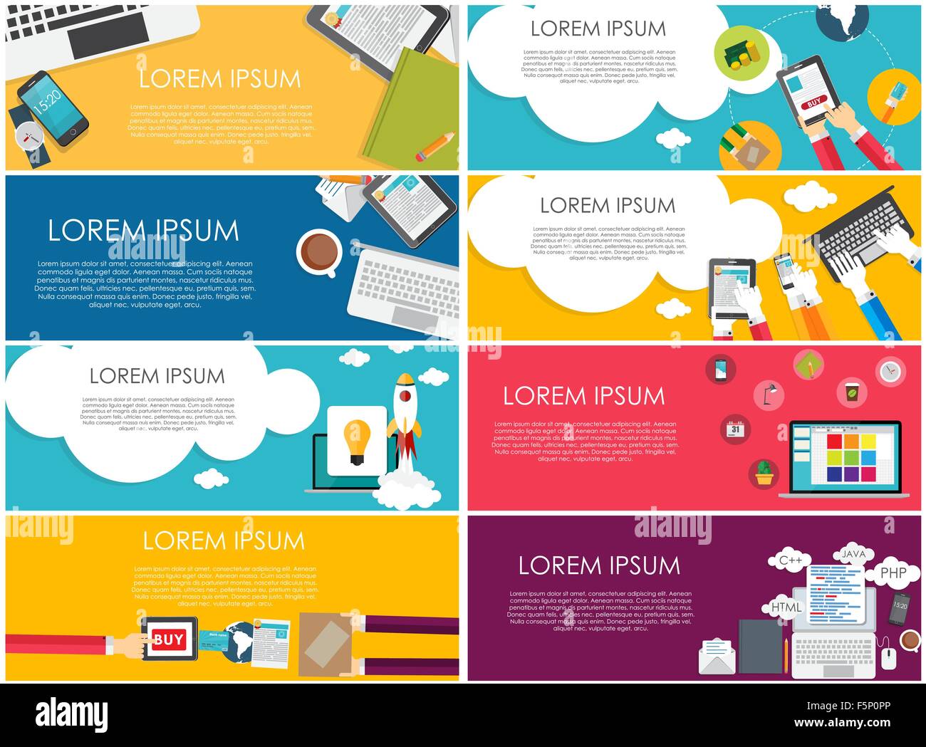 Modern Flat Design Banner for your Business Vector Illustration Stock ...