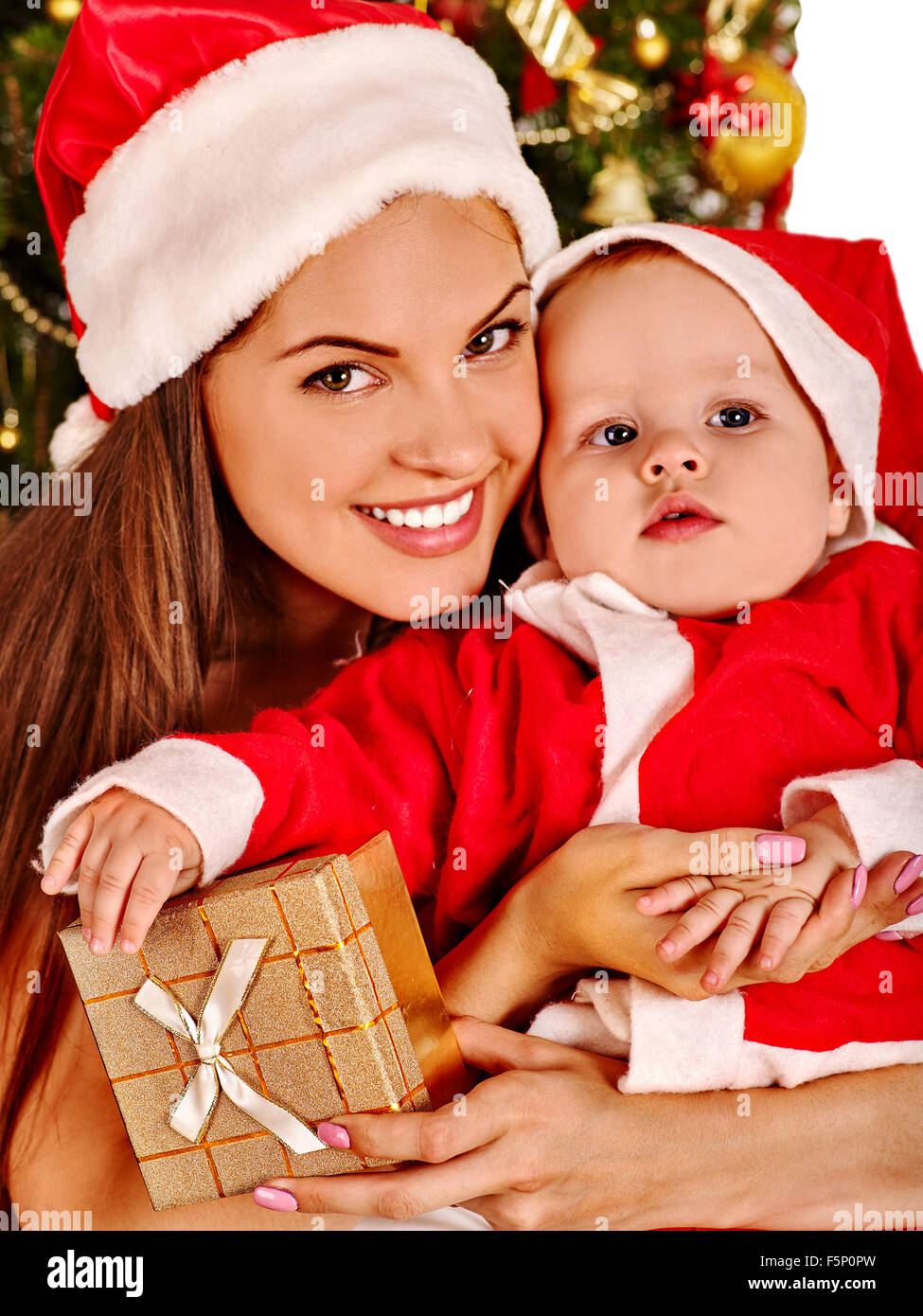 Cute baby girl wearing santa hi-res stock photography and images - Alamy