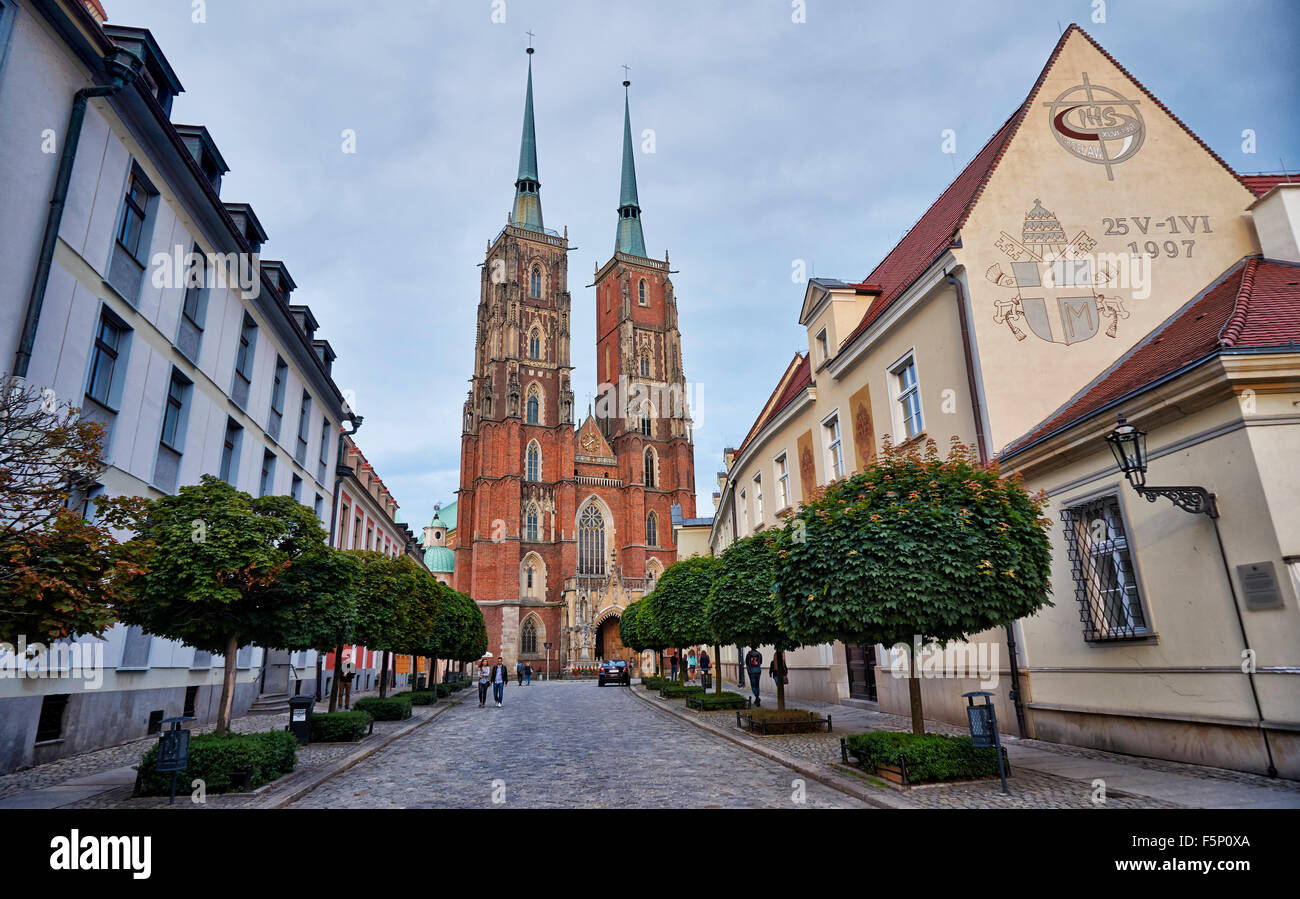 Cathedral of St. John the Baptist or Wroclaw Cathedral, Cathedral Island or Ostrow Tumski ...