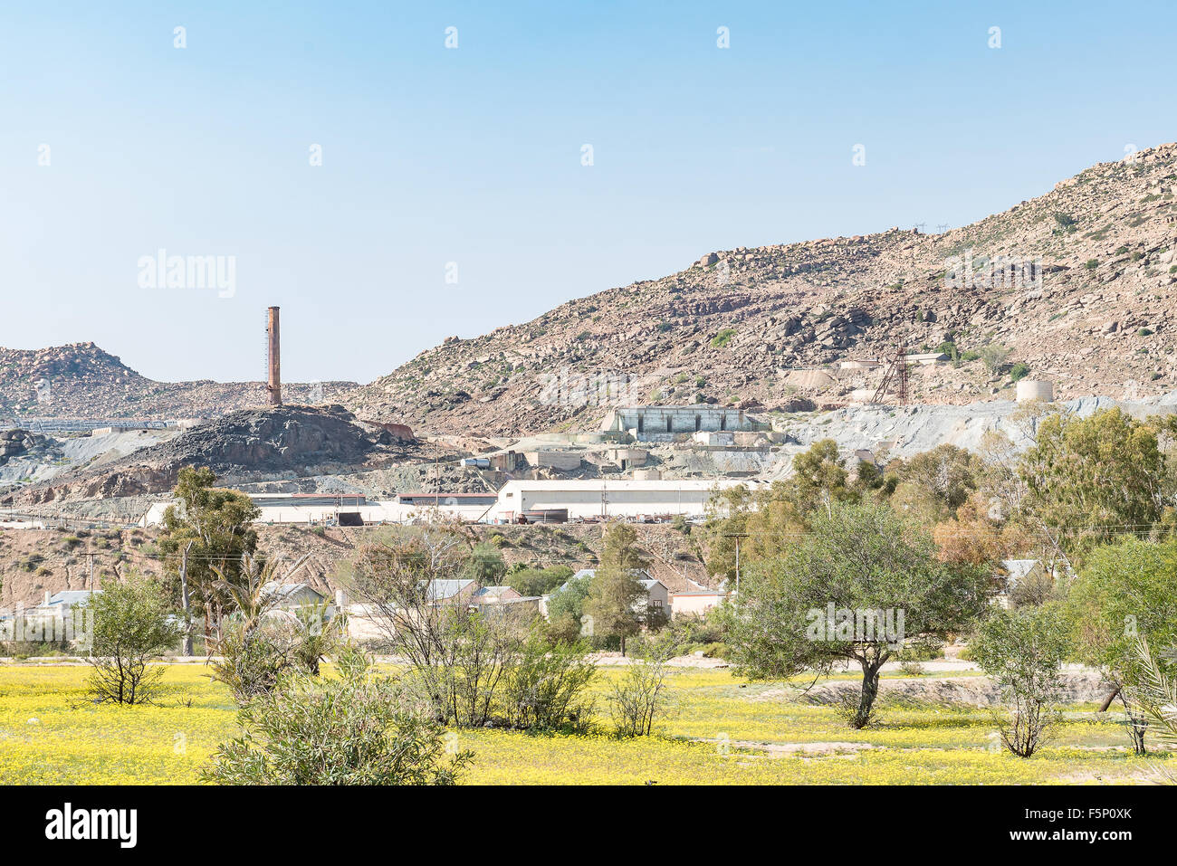 NABABEEP, SOUTH AFRICA - AUGUST 17, 2015: The copper mine in Nababeep ...