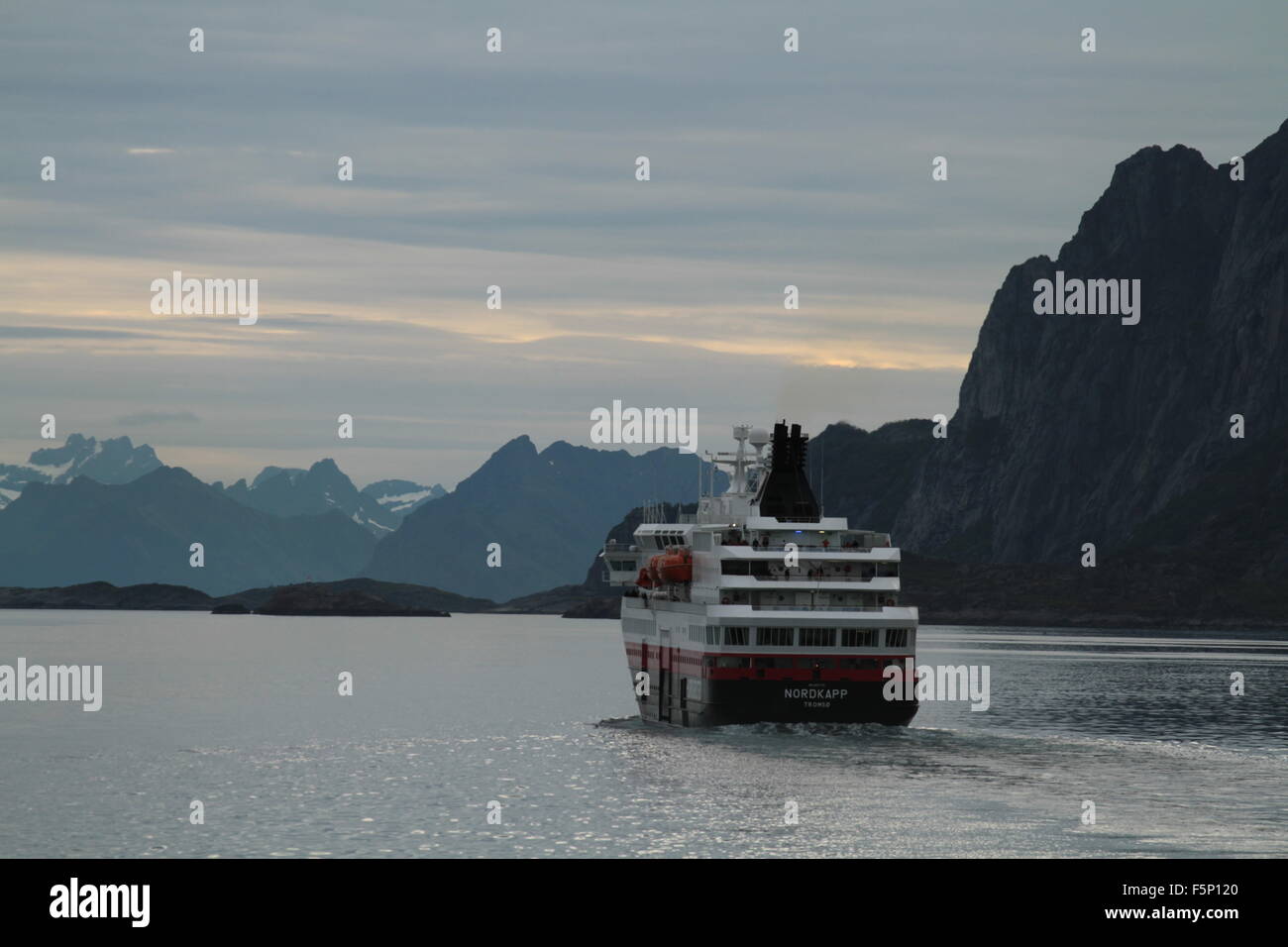 Hurtigruten sailing in fjord hi-res stock photography and images - Alamy