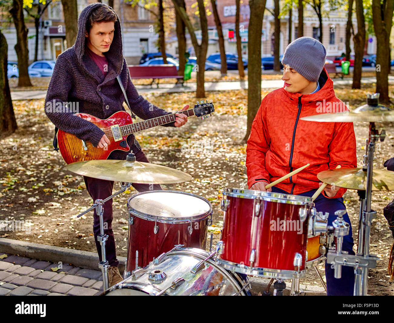 Performance of street musicians Stock Photo - Alamy