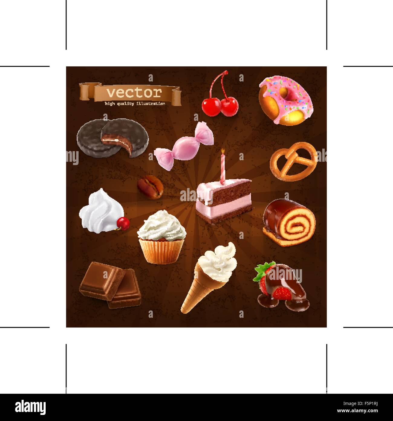 Confectionery, vector set 2 Stock Vector Image & Art - Alamy