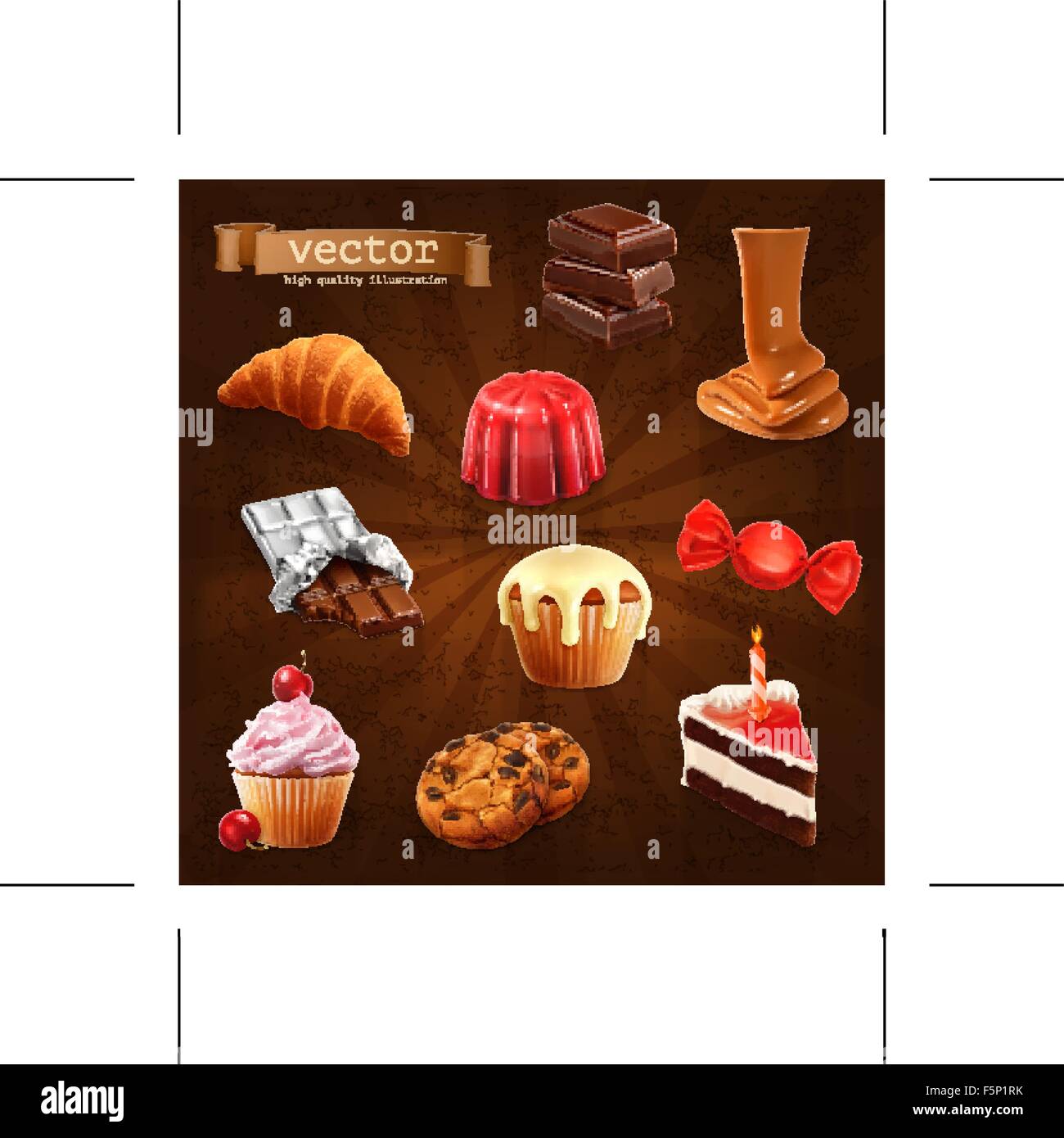 Confectionery, vector set 3 Stock Vector Image & Art - Alamy