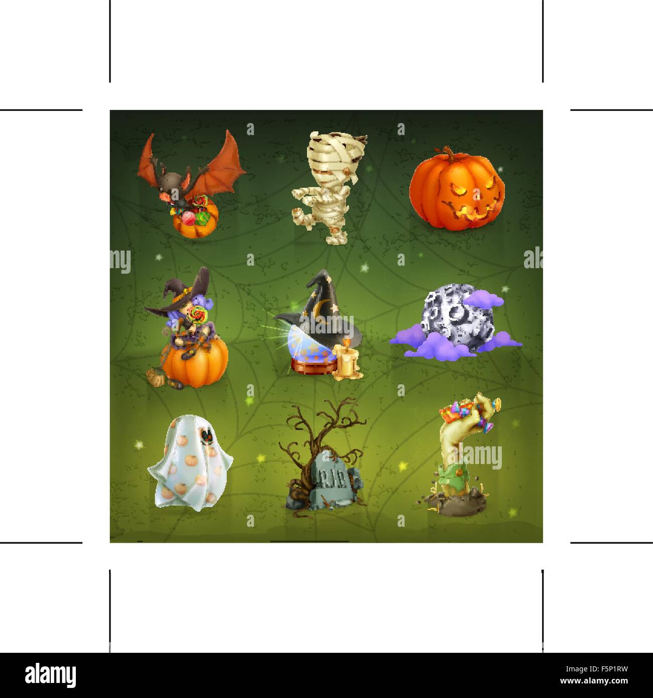 Halloween ghost pumpkin mummy Cut Out Stock Images & Pictures - Alamy