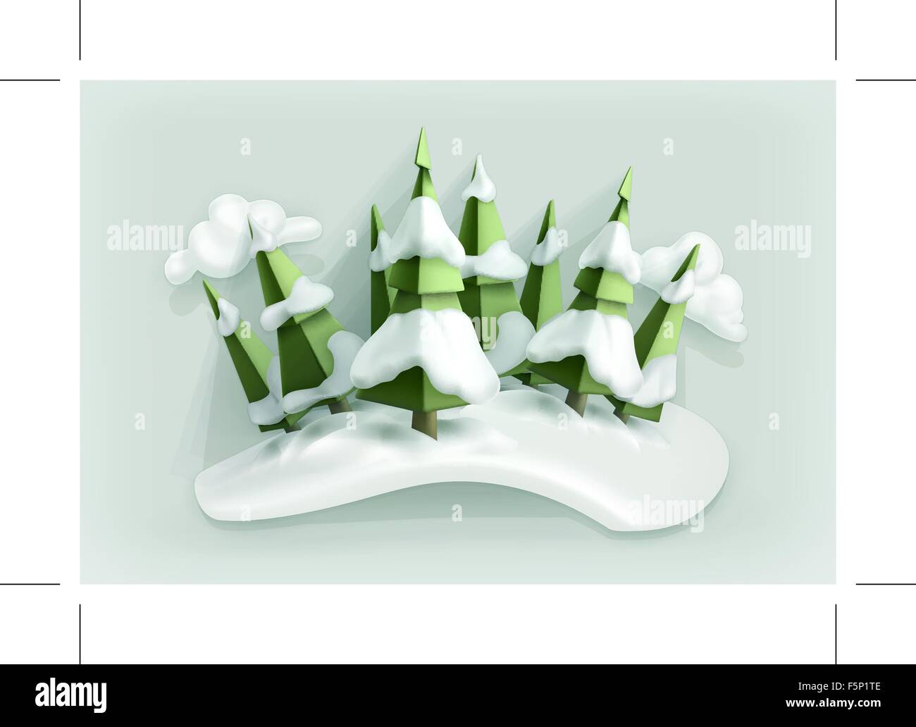 Winter forest, low poly style vector icon Stock Vector Image & Art - Alamy