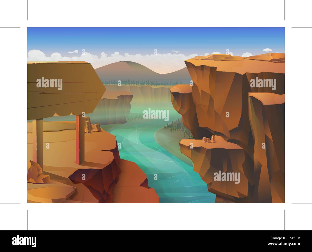 Canyon, nature vector background Stock Vector Image & Art - Alamy