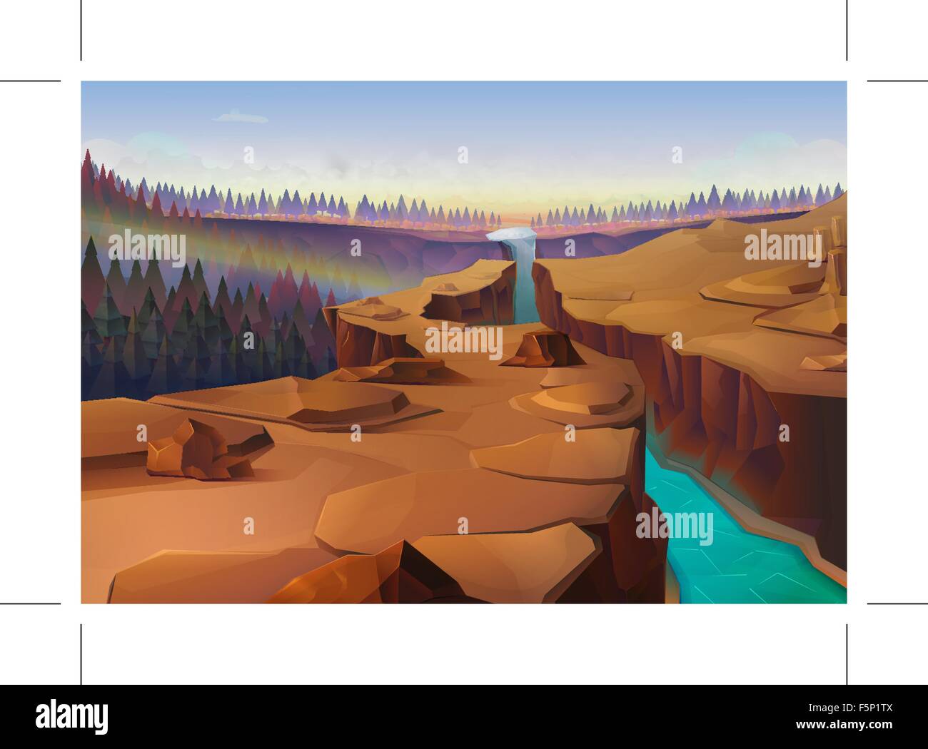 Canyon nature vector background Stock Vector Images - Alamy