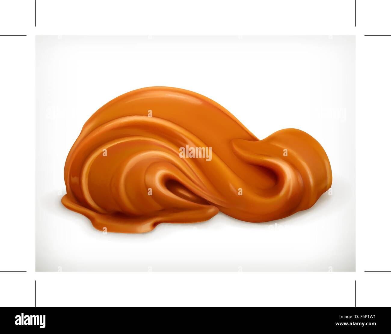 Tasty sweet caramel sauce Stock Vector Images - Alamy