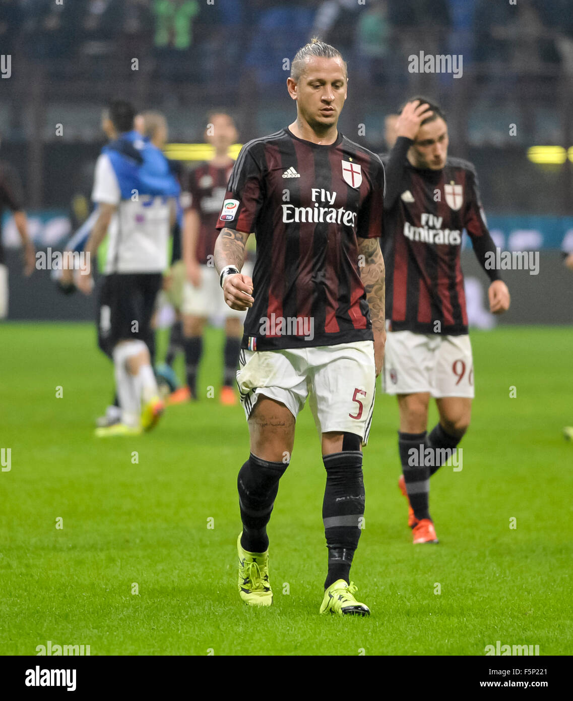 Milan, Italy. 07th Nov, 2015. Philippe Mexes and Davide Calabria are ...