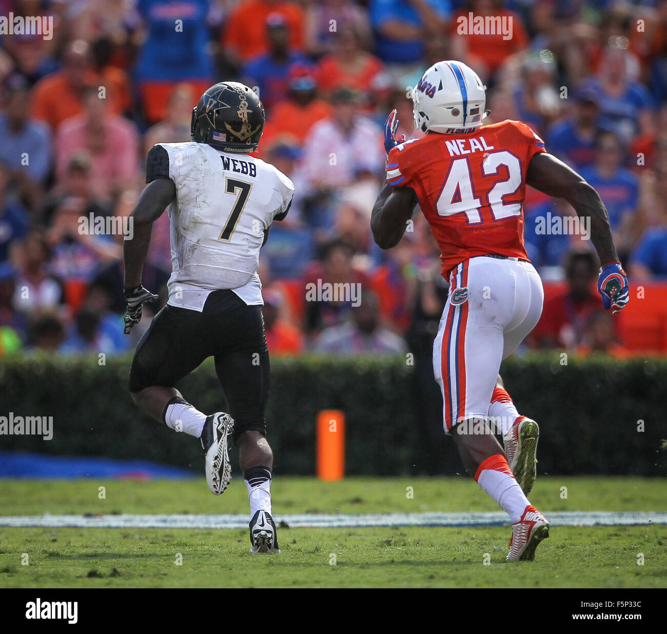 Gainesville, Florida, USA. 7th Nov, 2015. Vanderbilt Commodores running ...